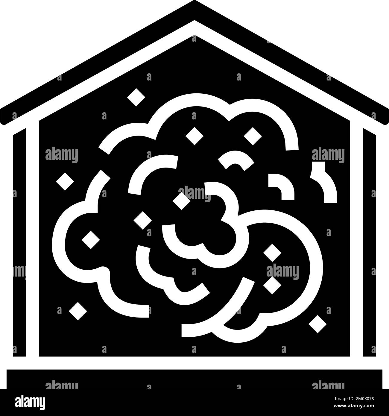 dust home glyph icon vector illustration Stock Vector Image & Art - Alamy