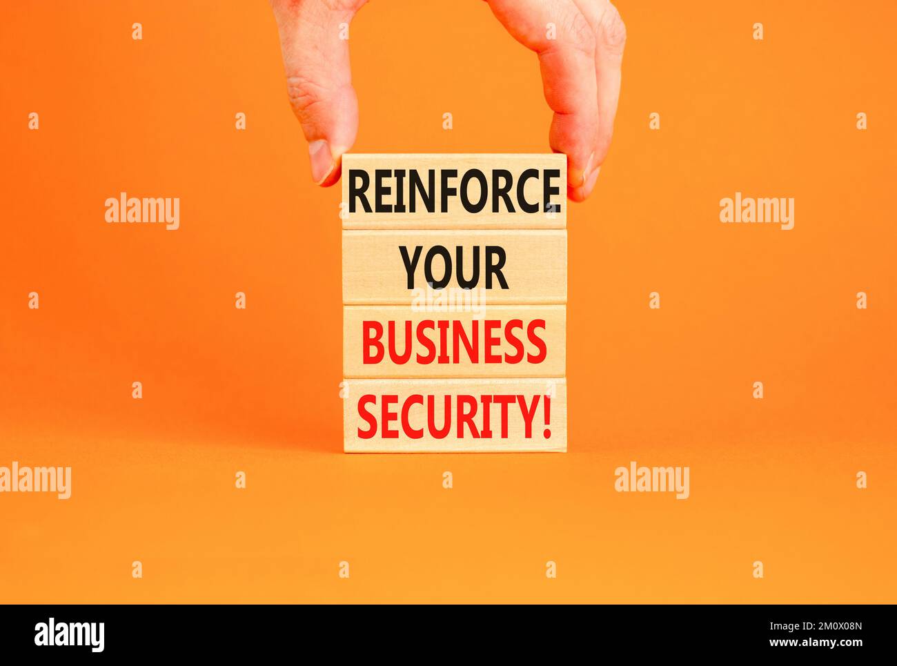 Reinforce your business security symbol. Concept word Reinforce your ...