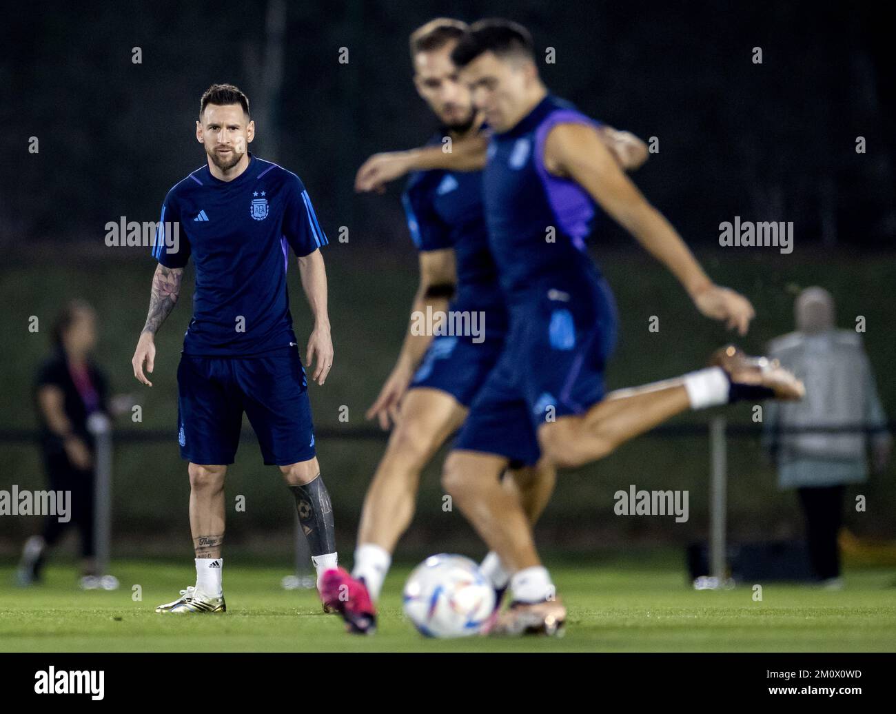 DOHA - Lionel Messi during a training session of the Argentina national ...