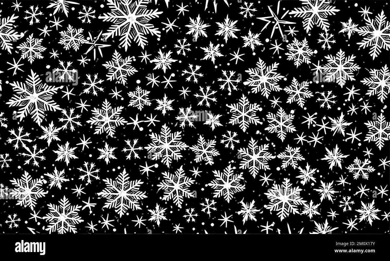 Snowflake background Black and White Stock Photos & Images - Alamy