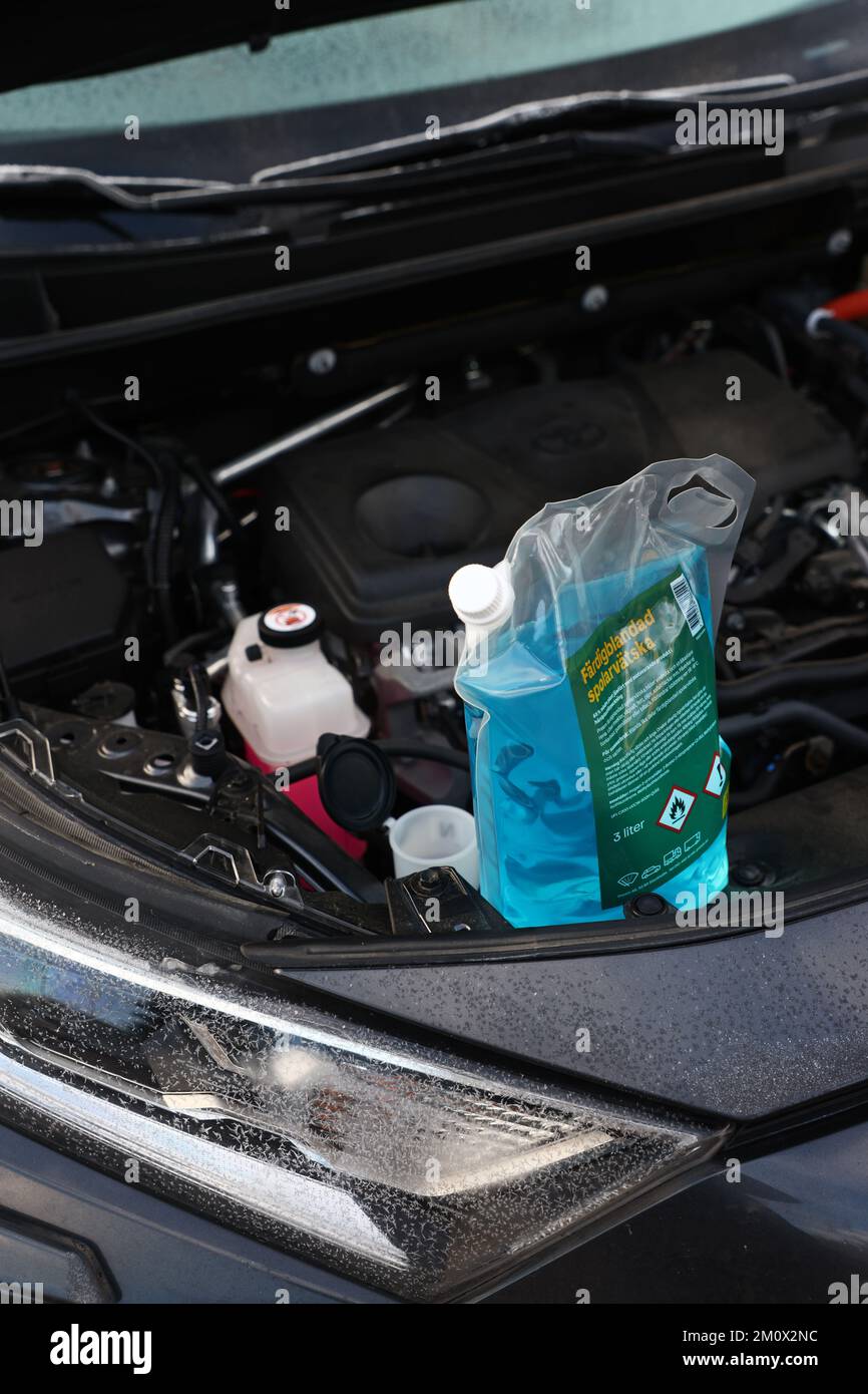 Ready-mixed windscreen washer fluid Stock Photo - Alamy