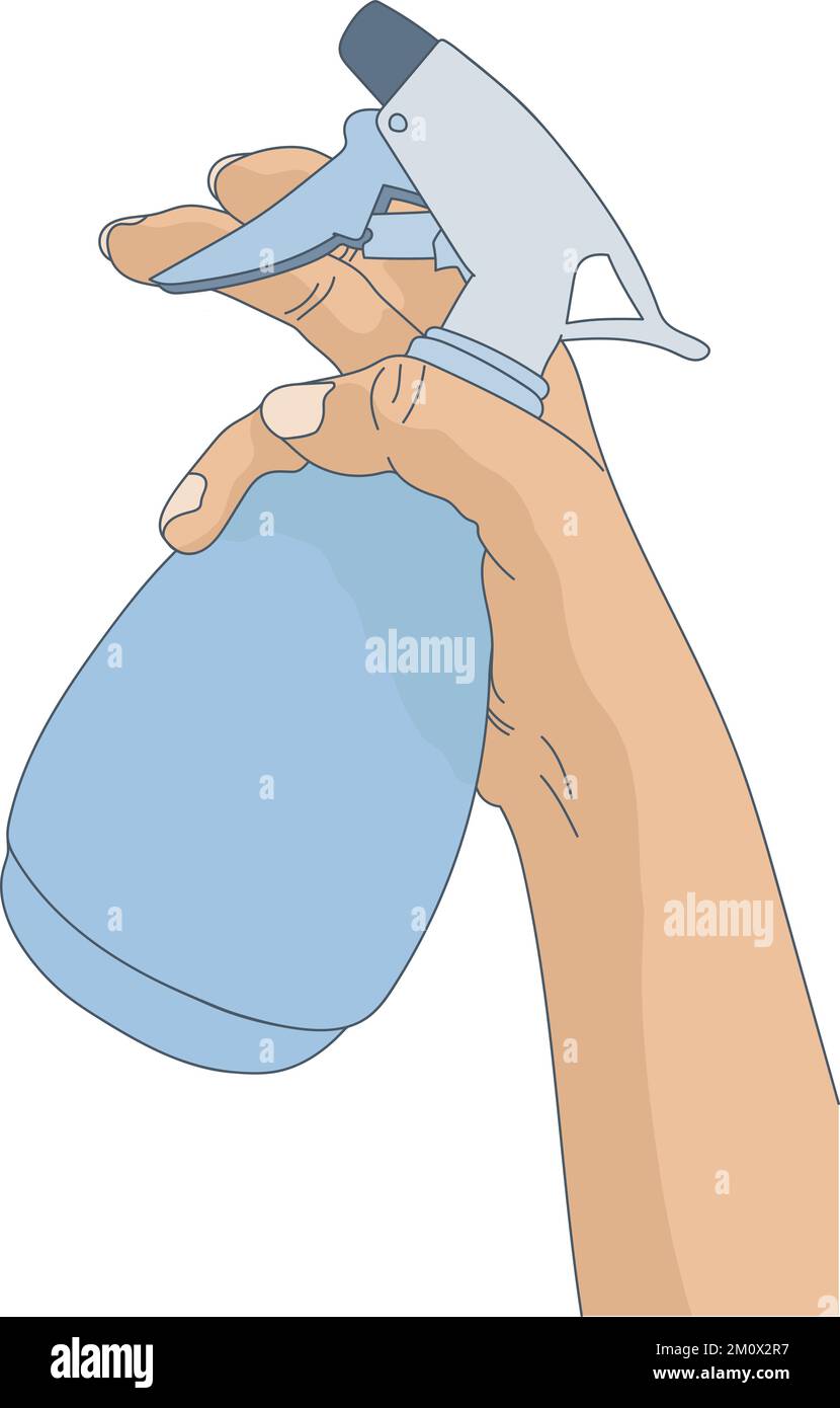 Holding up bottle Stock Vector Images - Alamy