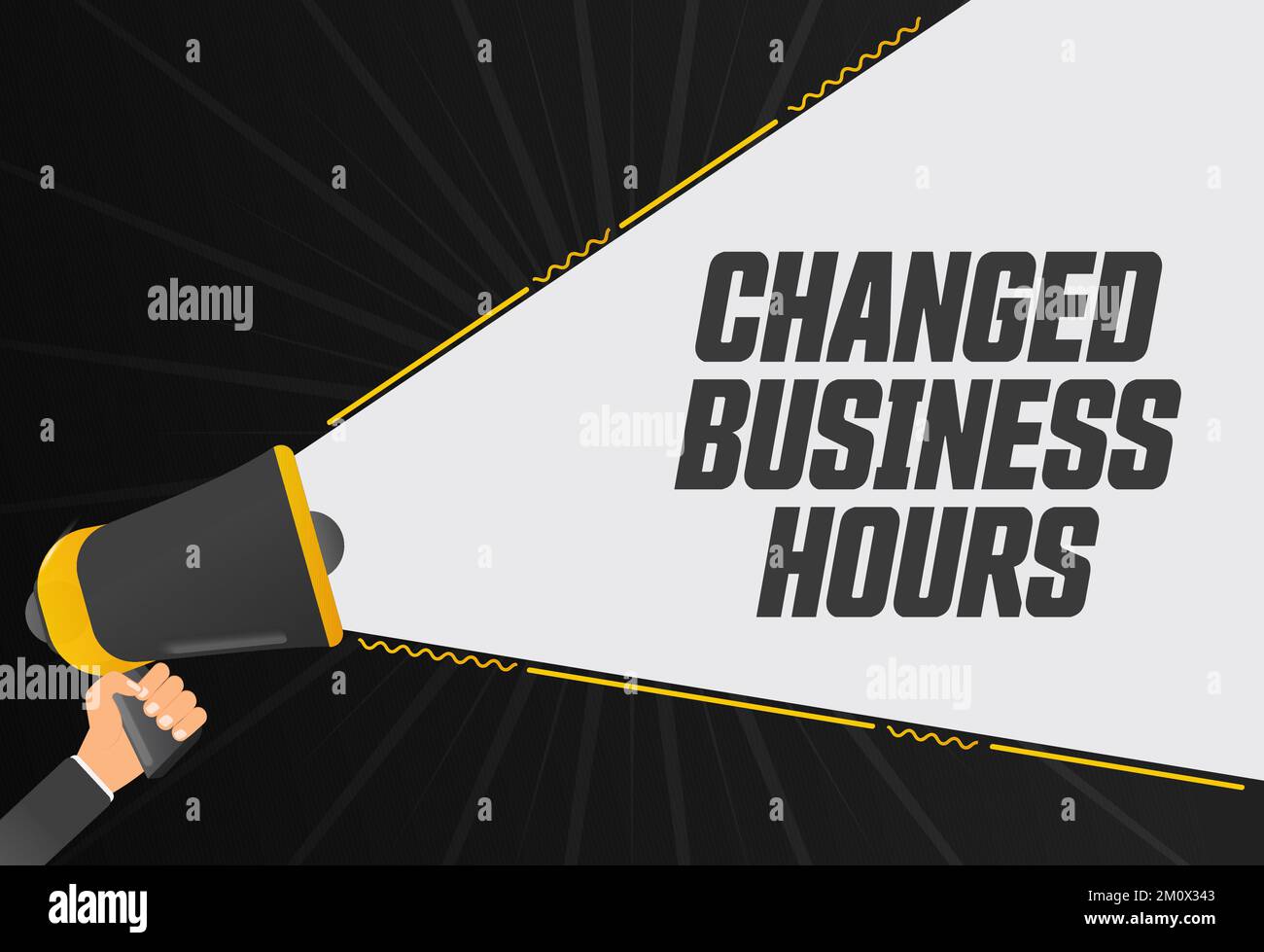 Changed business hours megaphone hi-res stock photography and images ...