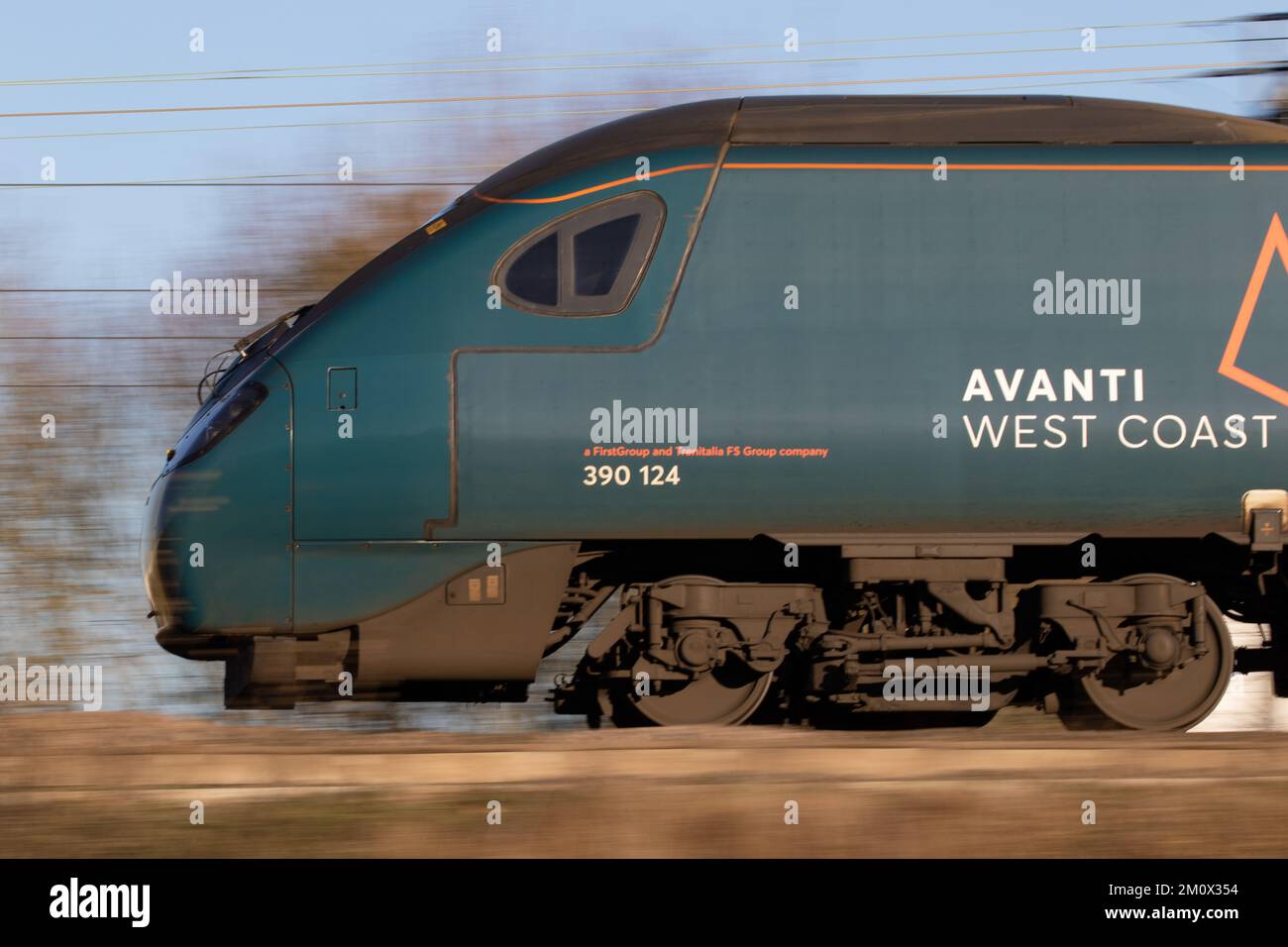 Pendolino Class 390 Train on the West Coast Main Line at Milton Keynes ...