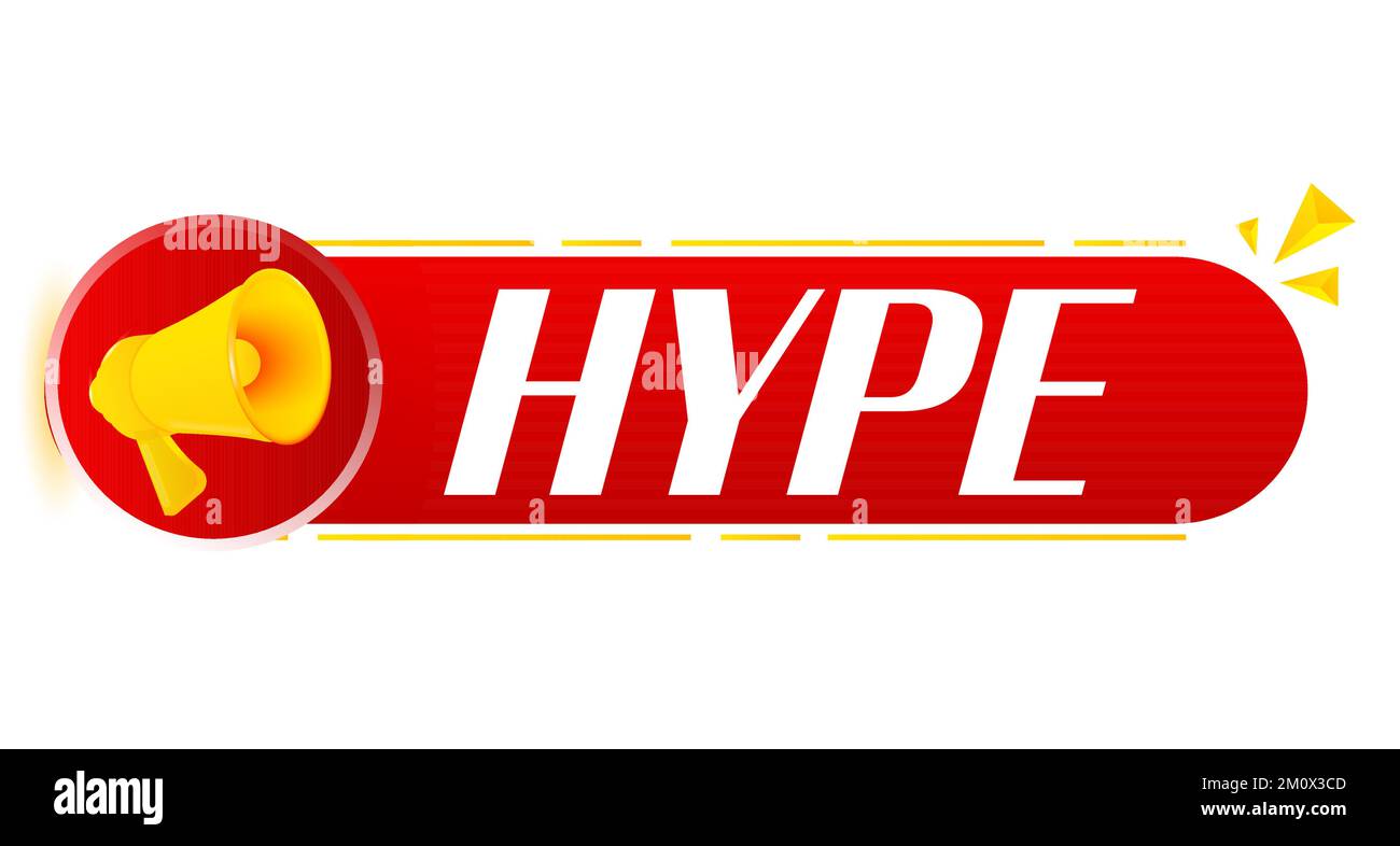 Megaphone with hype on white background. Megaphone banner. Web design ...