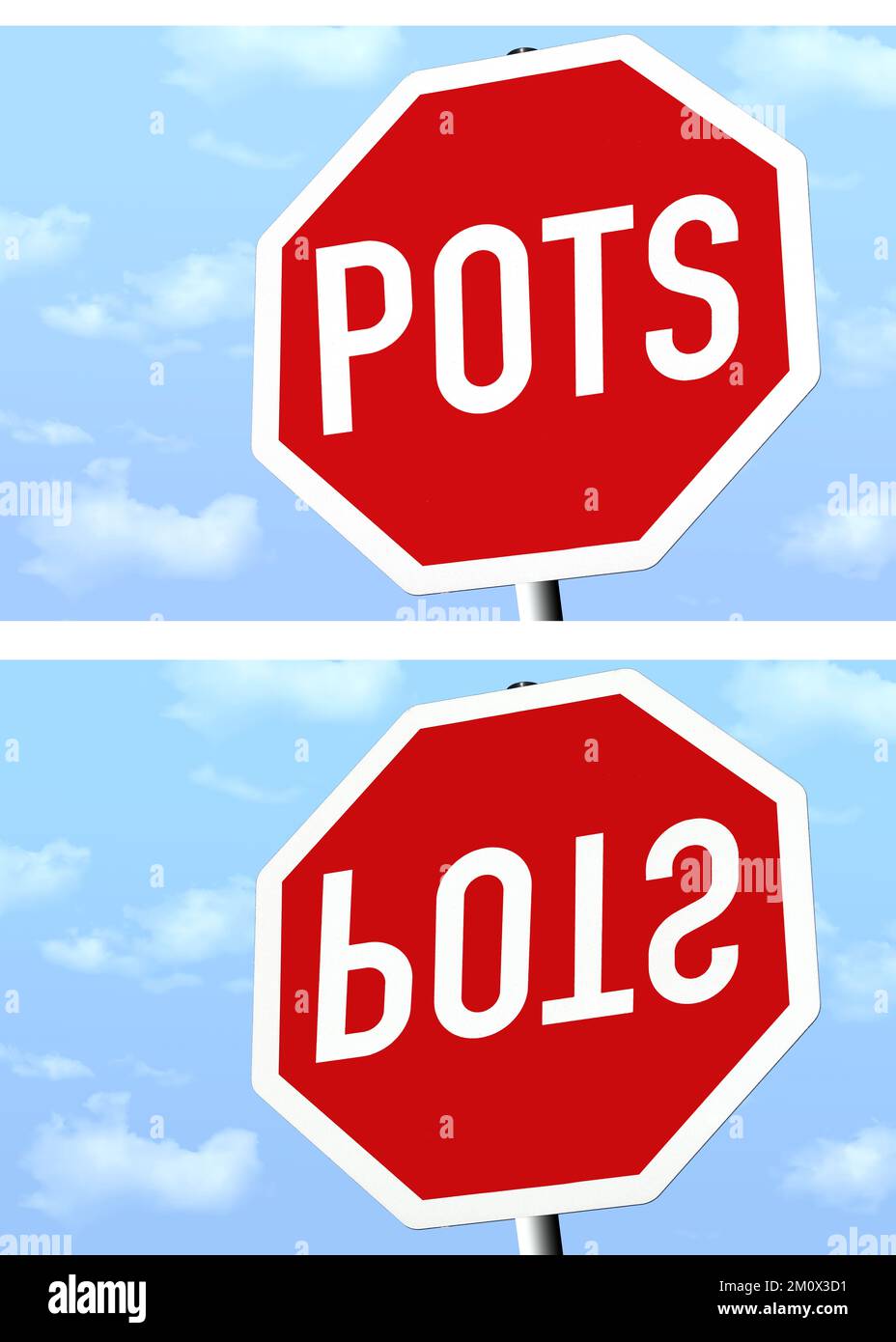 The word stop appears as it might for someone suffering from an episode ...