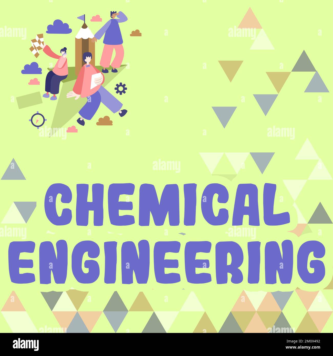 Conceptual display Chemical Engineering. Internet Concept developing ...