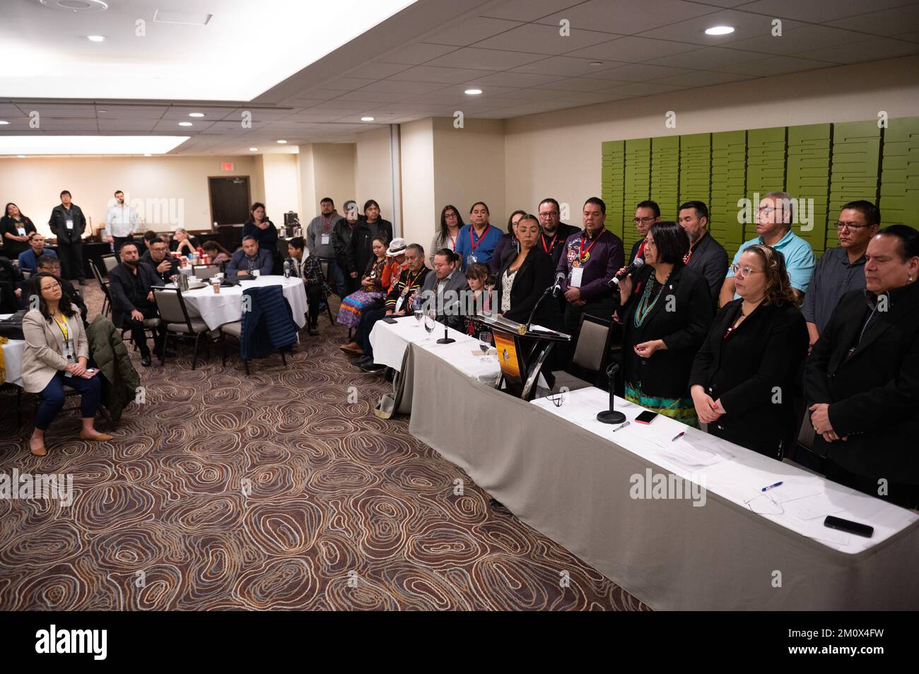Ottawa, Canada, Dec. 8, 2022. Grand Chief Cathy Merrick of the Assembly ...