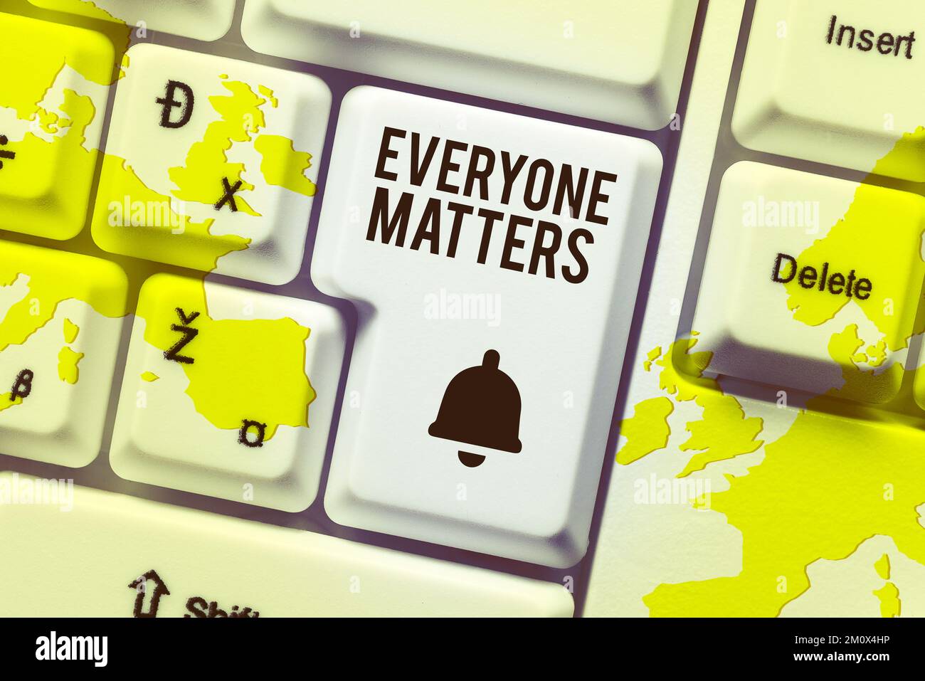 Conceptual caption Everyone Matters. Business concept all the people ...