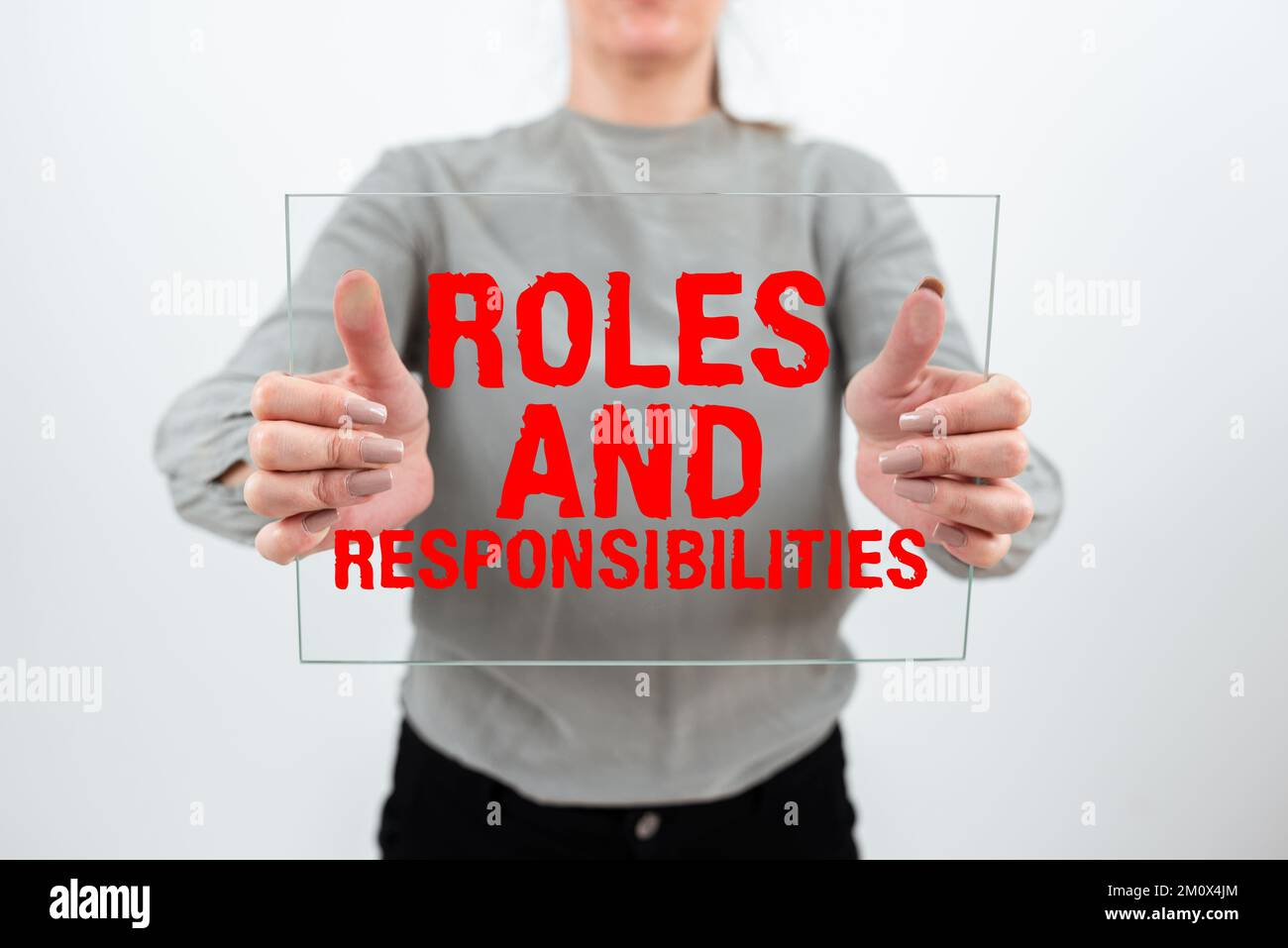 Writing displaying text Roles And Responsibilities, Word Written on ...