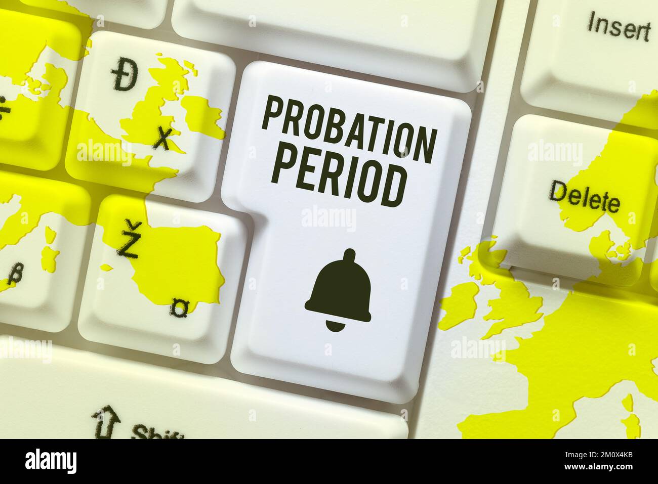 Hand writing sign Probation Period. Business showcase focused and ...