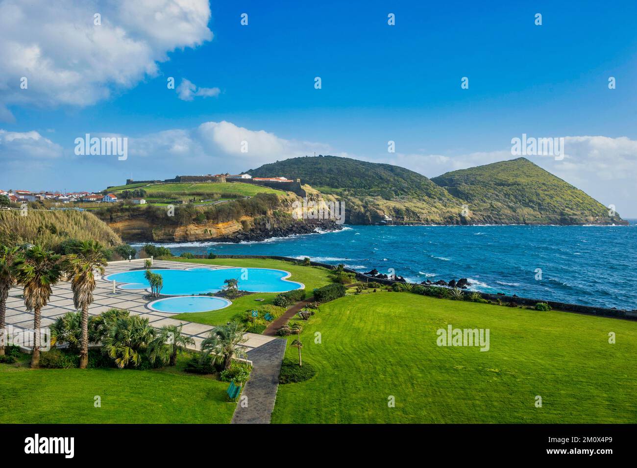 View over Monte Brasil in the Unesco world heritage sight, Angra do ...