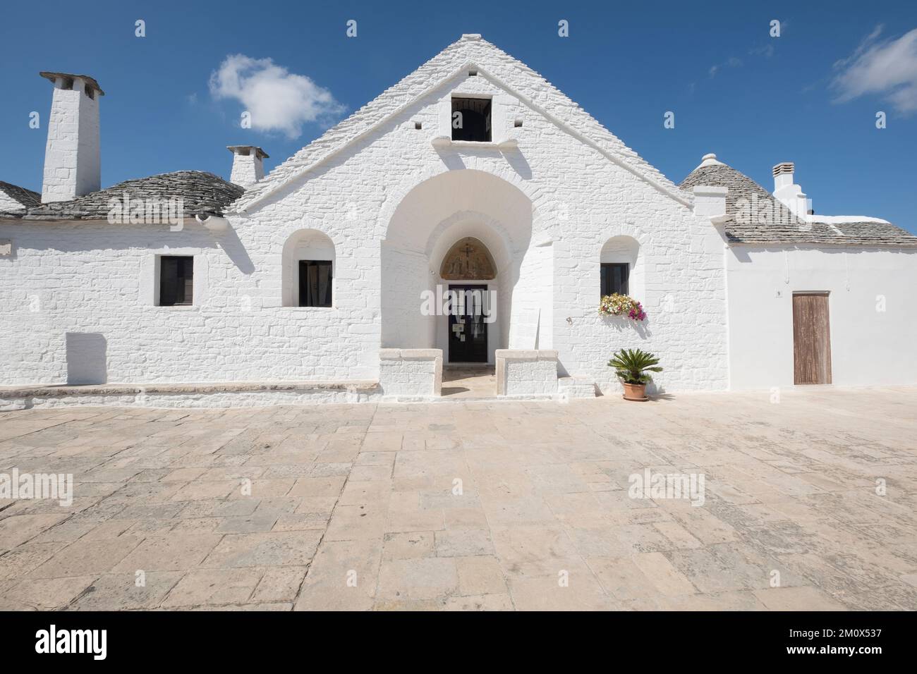 Front view of the Sovrano trullo one of the oldest and most famous ...