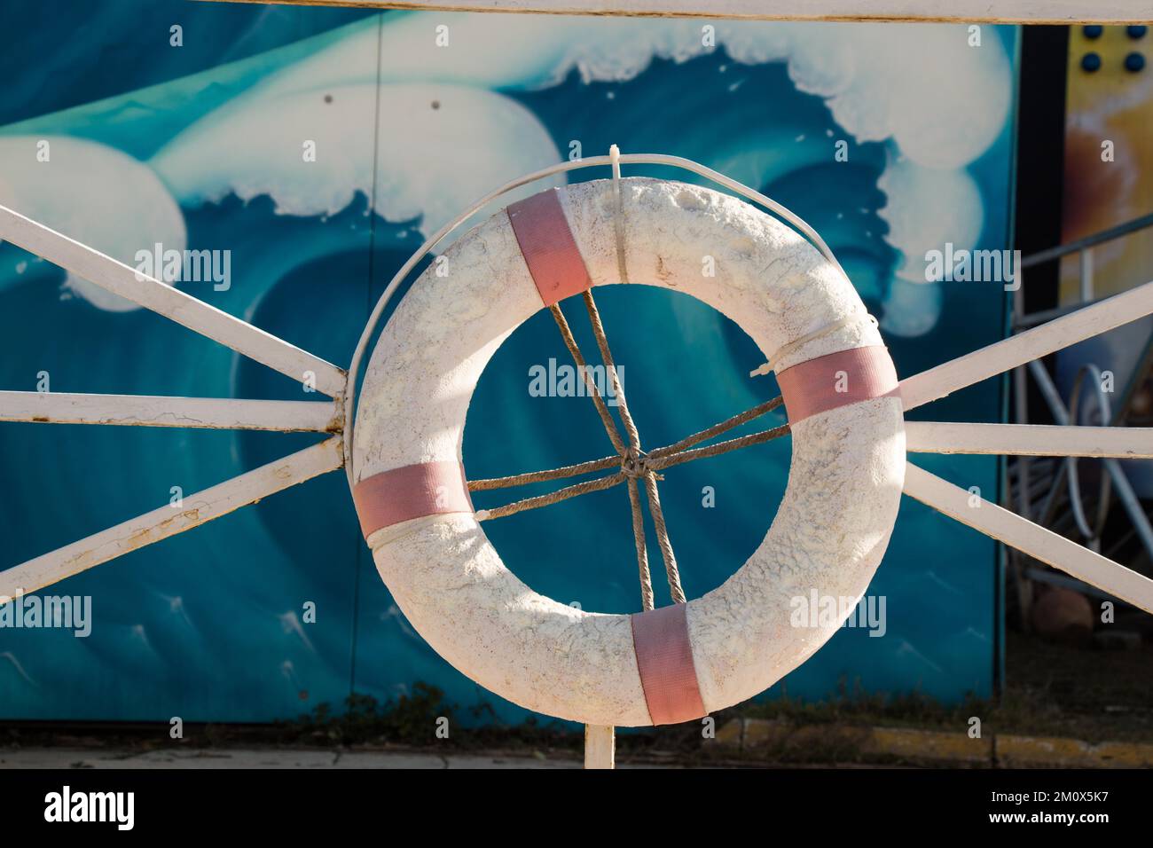 Lifesaver or life preserver for a drowning person to grab Stock Photo ...