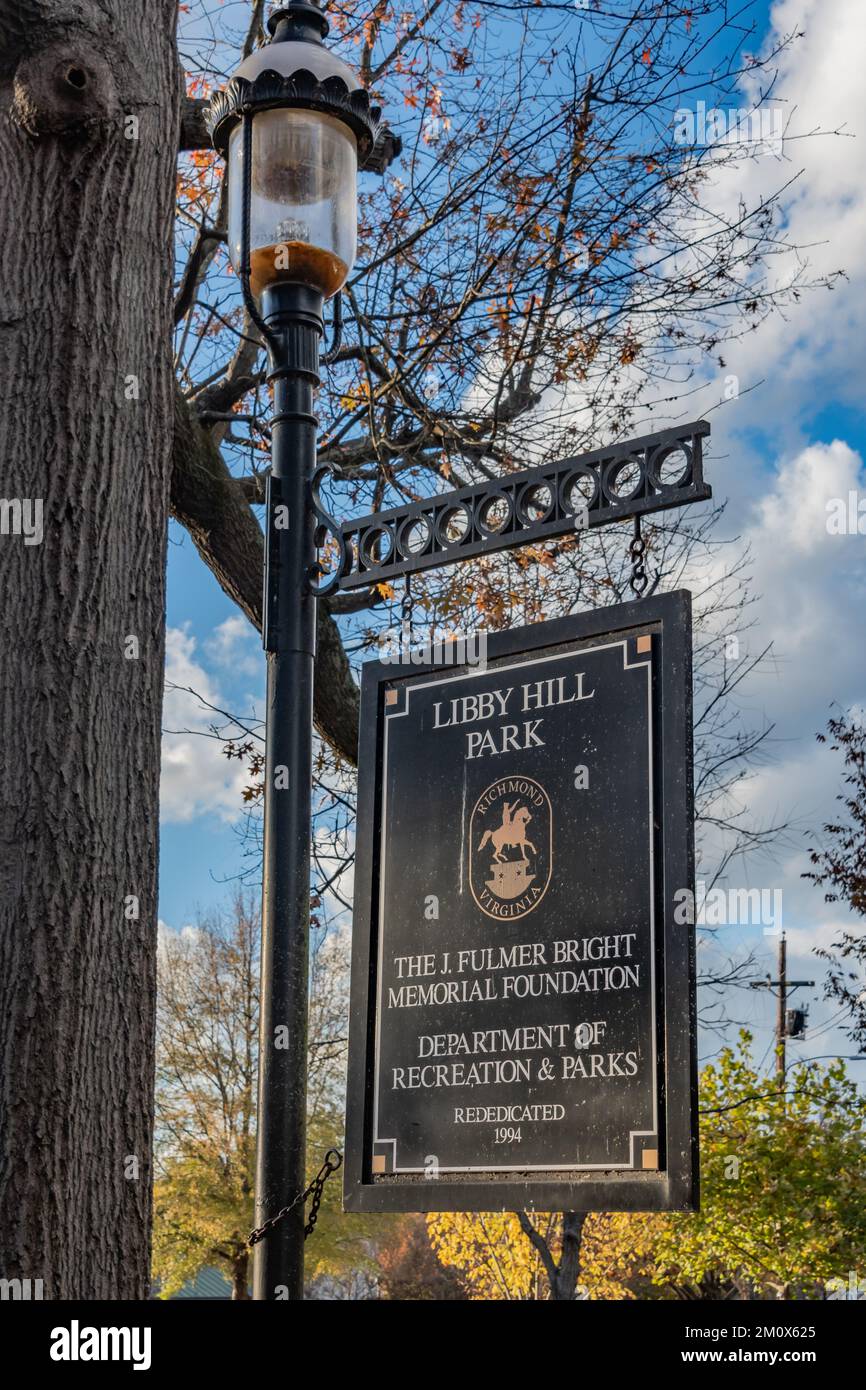 Richmonds Libby Hill Park, Virginia USA, Richmond, Virginia Stock Photo ...