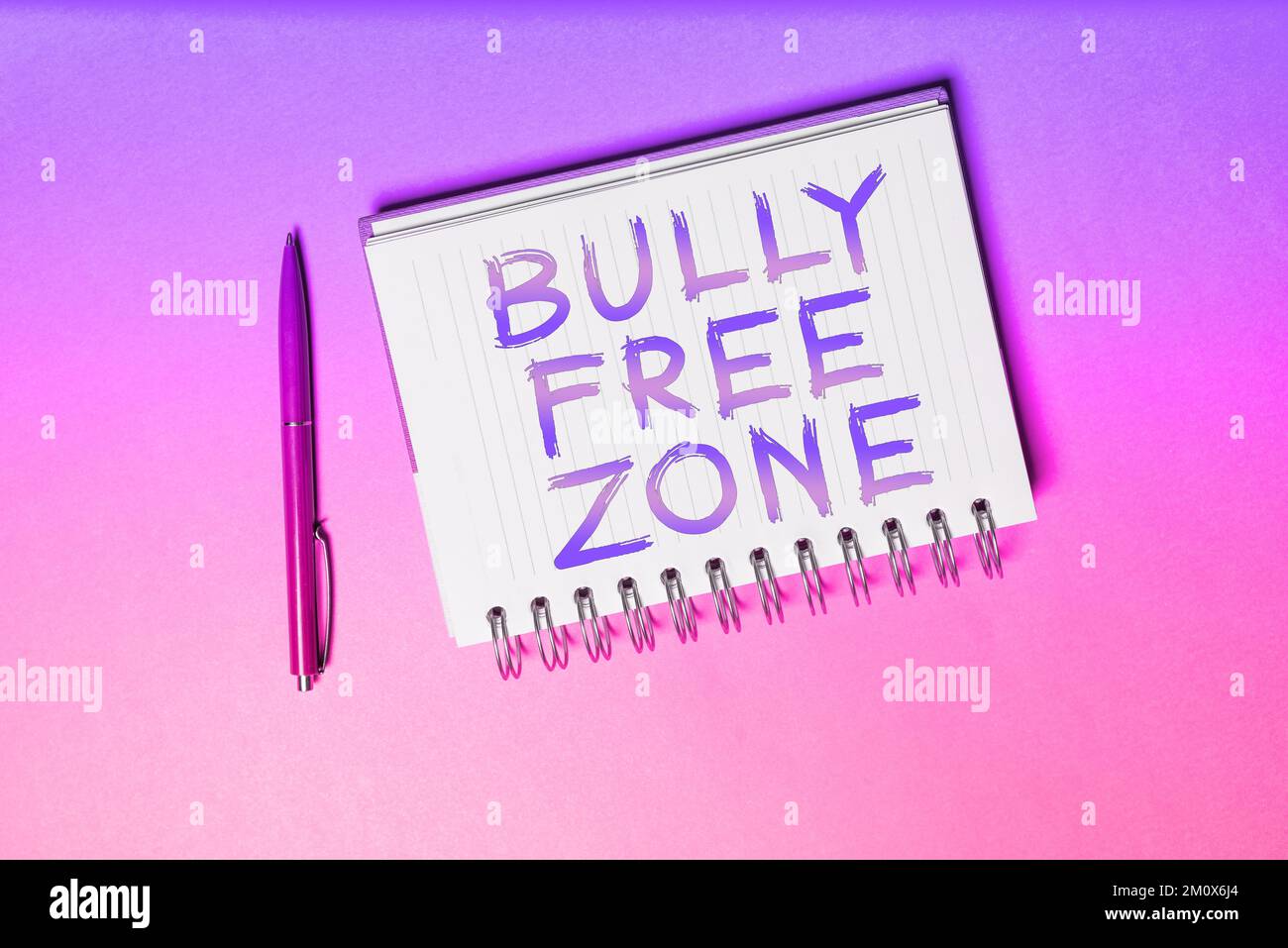 Text sign showing Bully Free Zone. Business showcase Be respectful to ...