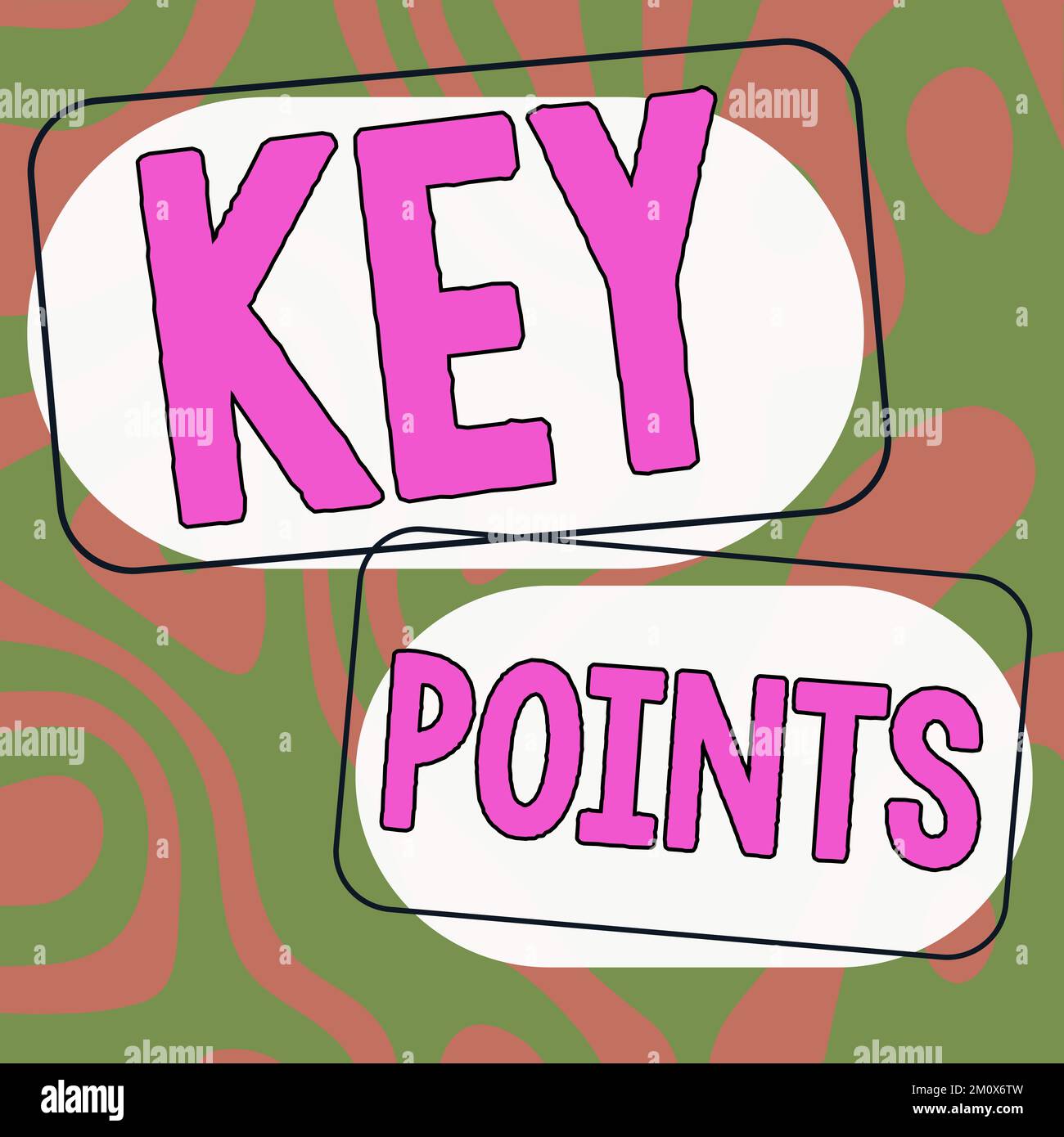 Text caption presenting Key Points. Concept meaning most important ...