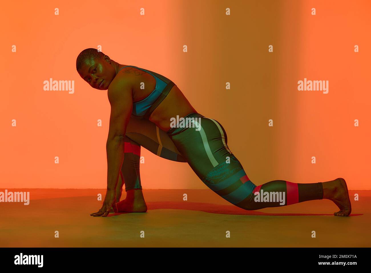 Physical Activity. Full Length Vertical Portrait Of Body Positive Young ...