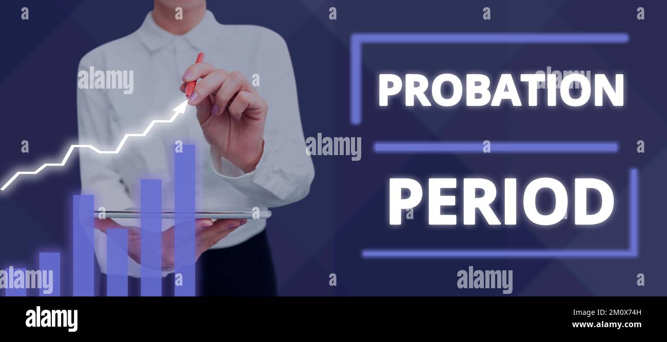 Text sign showing Probation Period. Word for focused and iterative ...