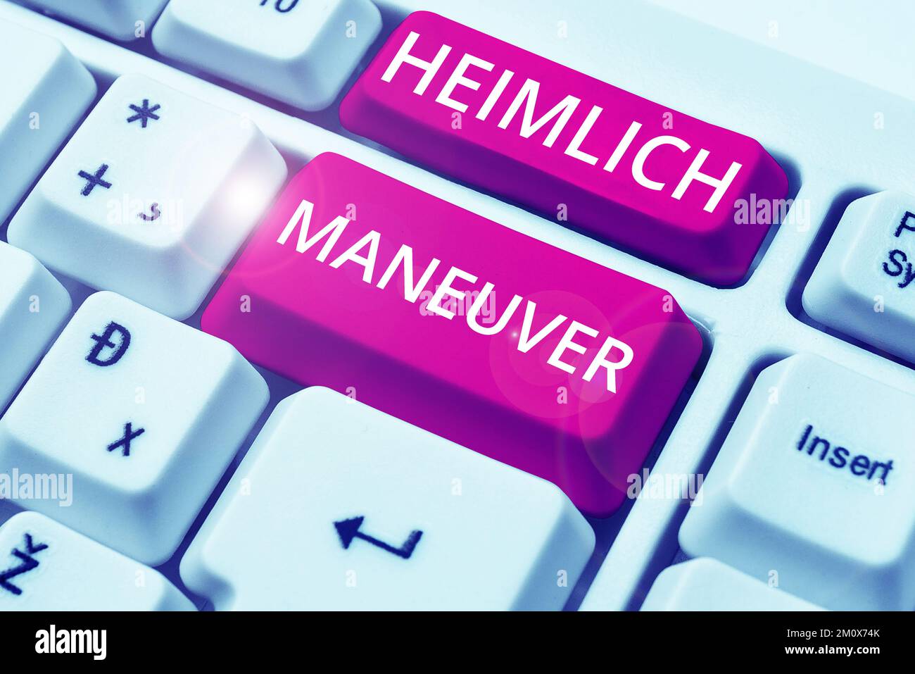 Sign displaying Heimlich Maneuver. Business overview application of ...