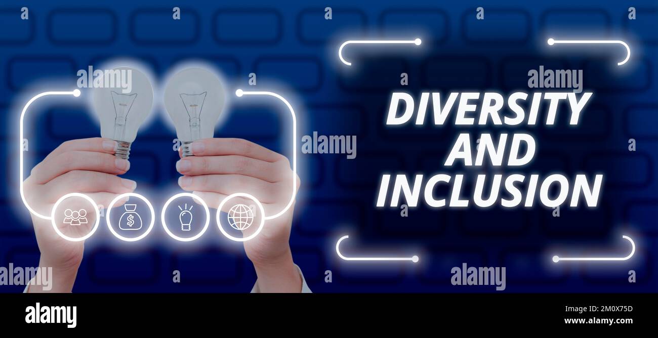 Conceptual display Diversity And Inclusion. Internet Concept range ...