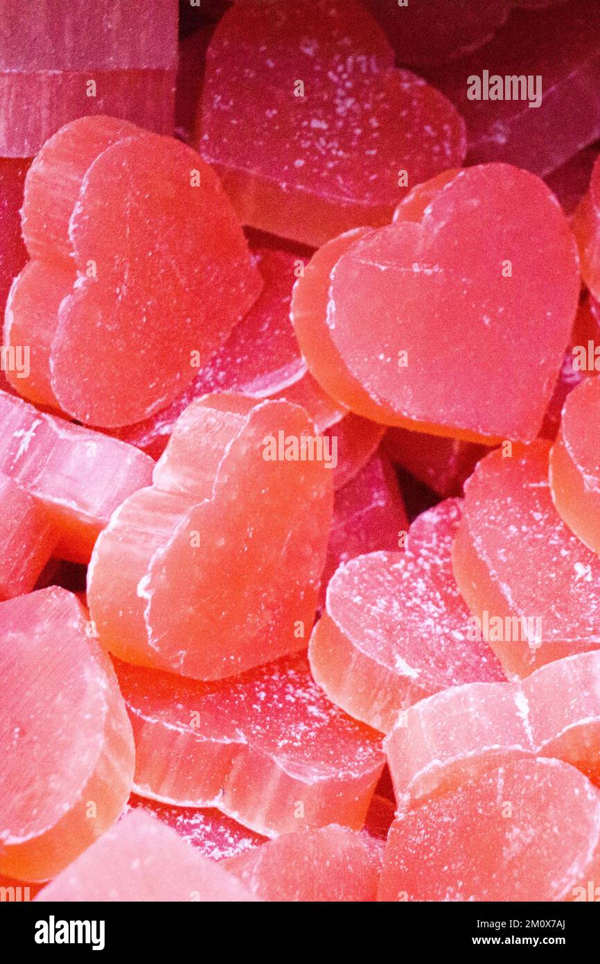 Colorful fragrant bars of soap in the shape of heart and Stock Photo ...