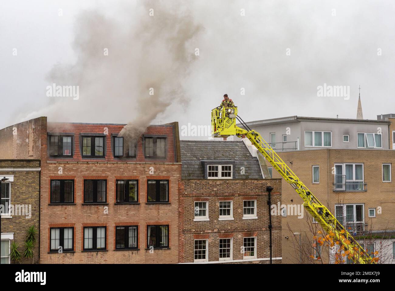 Emergency services attend major fire hi-res stock photography and ...