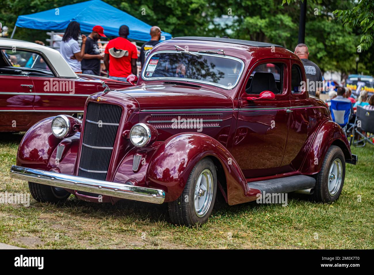 Des Moines, IA - July 03, 2022: High perspective front corner view of a ...