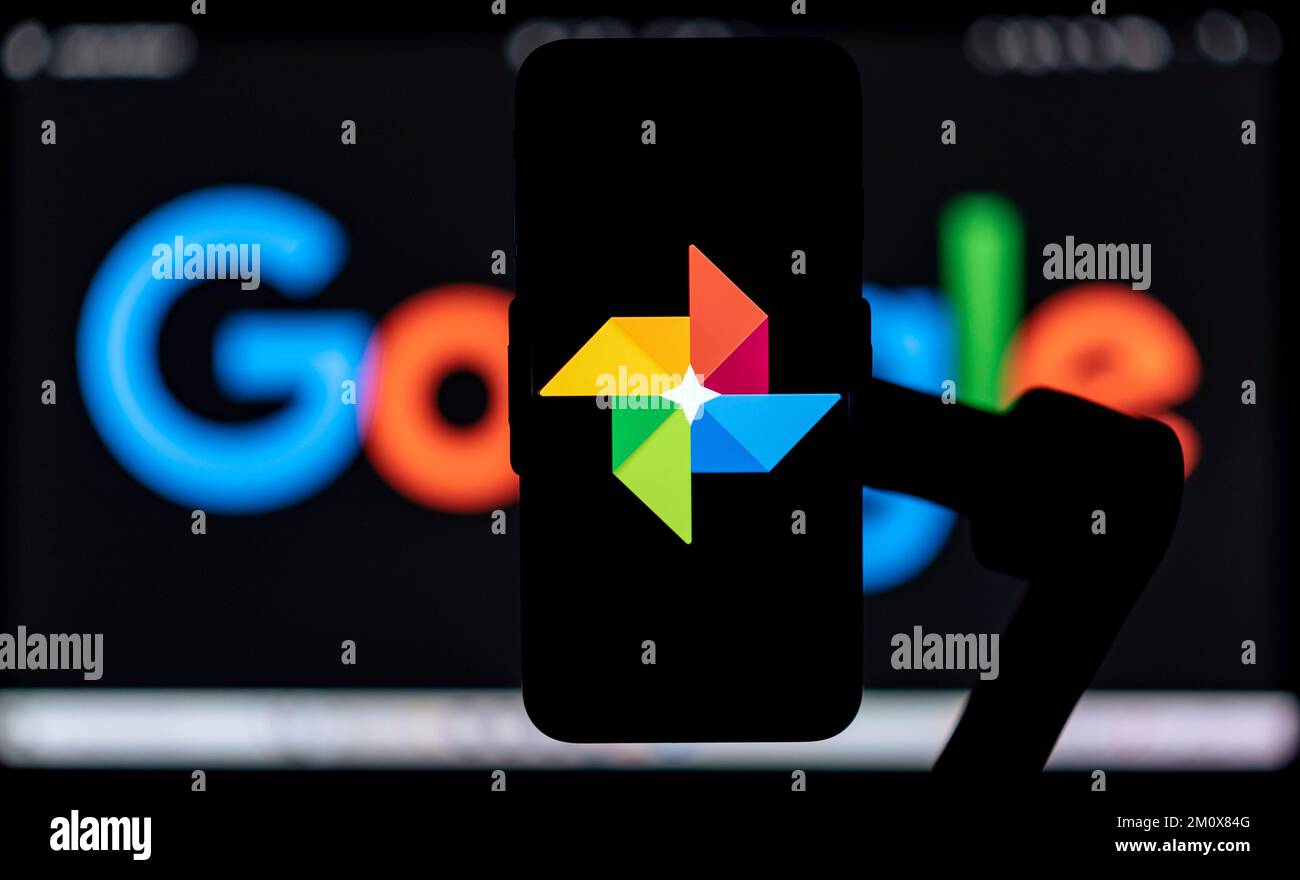 In this photo illustration, a Google photo logo is seen displayed on a ...