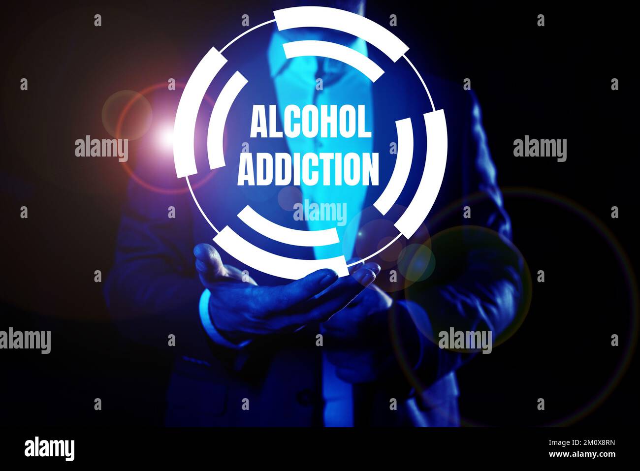 Hand writing sign Alcohol Addiction. Business idea characterized by ...