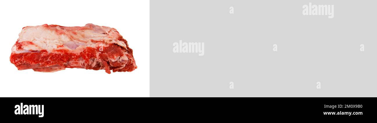 Clean very fresh red raw meat beef, banner mock up poster desing ...