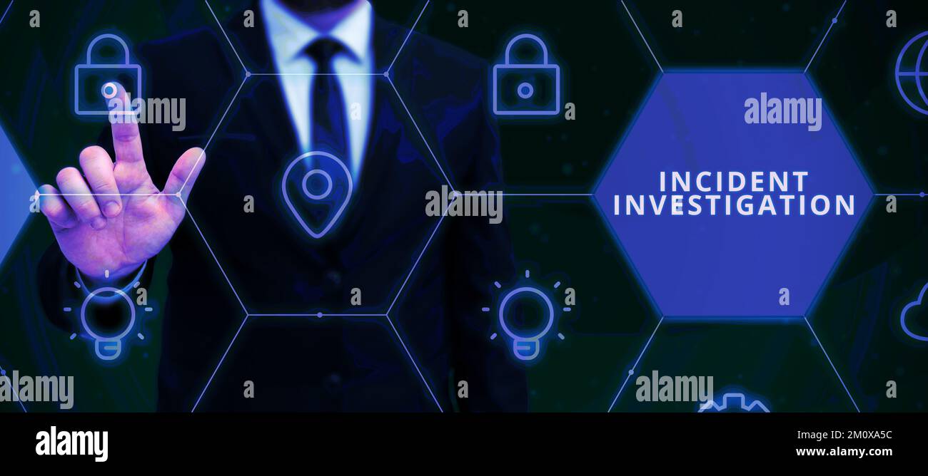 Writing displaying text Incident Investigation. Business showcase ... Writing displaying text Incident Investigation. Business showcase ...