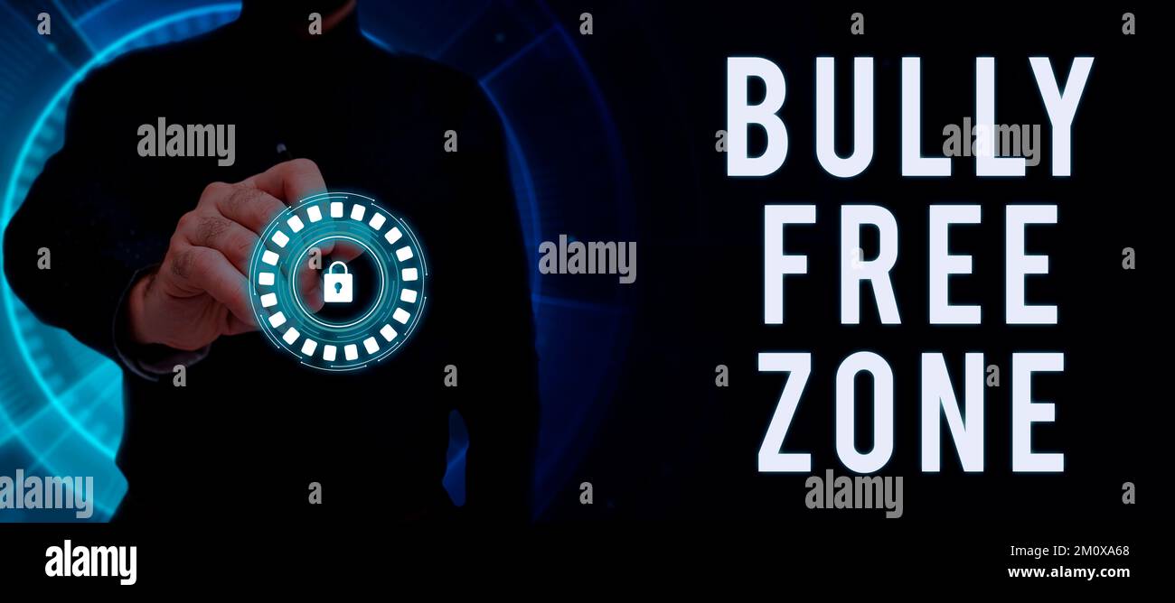 Inspiration showing sign Bully Free Zone. Business overview Be ...