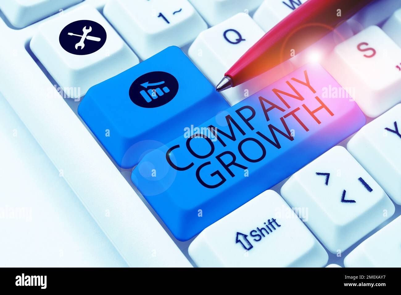 Text sign showing Company Growth, Internet Concept a long-term stage ...