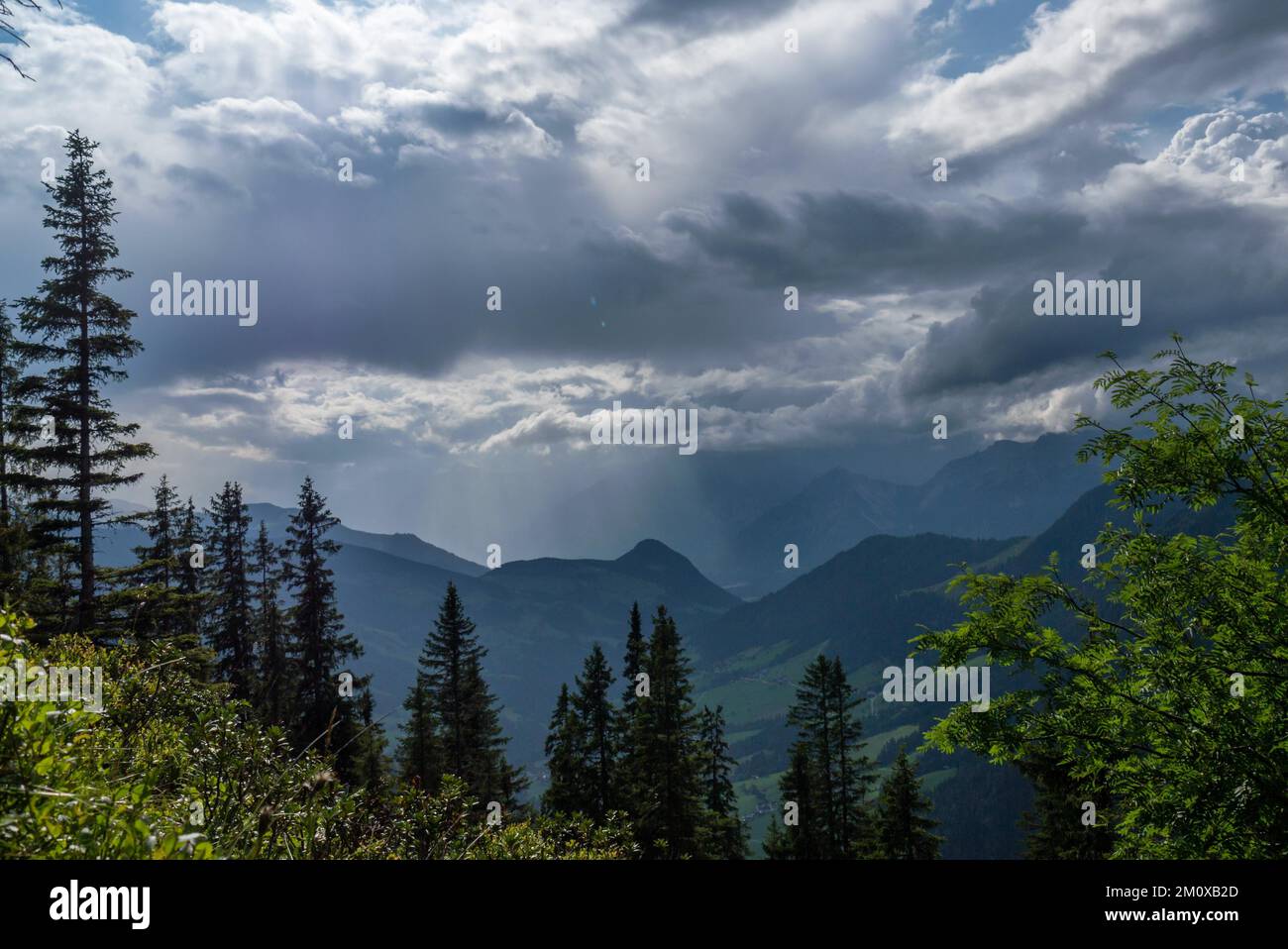 Mountain panorama in bavarian alps Stock Photo - Alamy