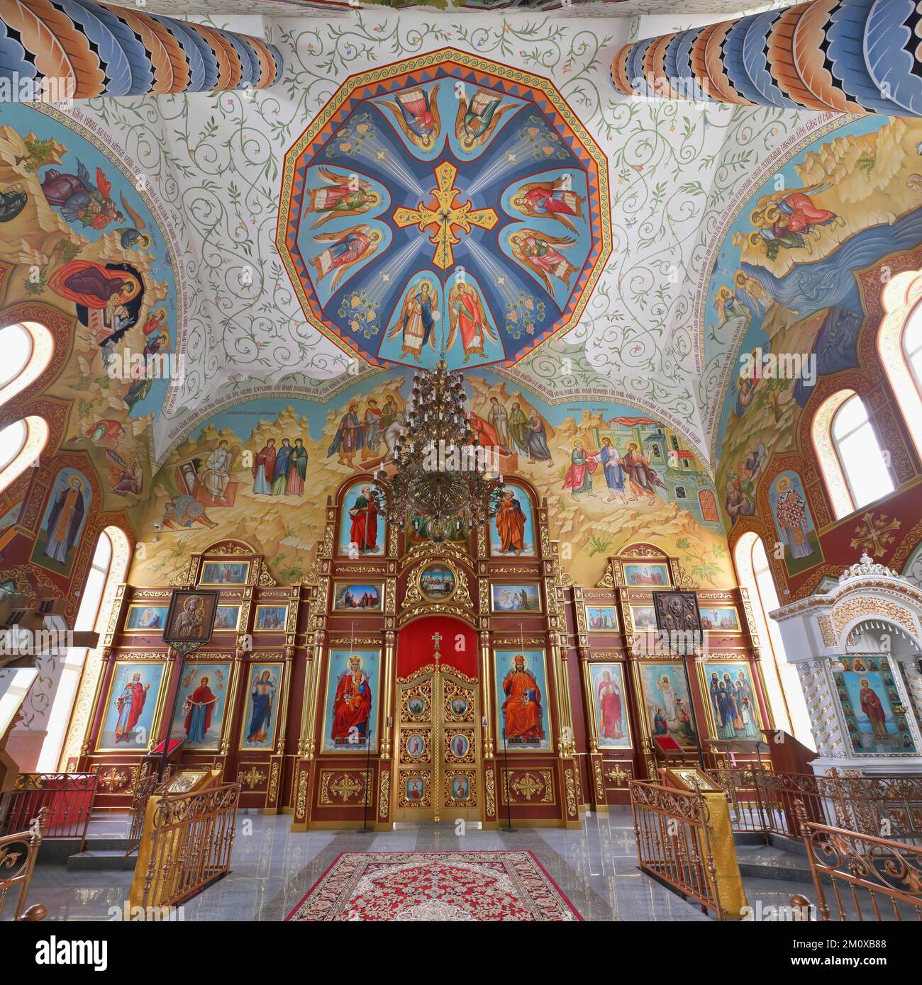 Russian Orthodox cathedral of the Holy Resurrection, Iconostasis, Bishkek, Kyrgyzstan, Asia ...