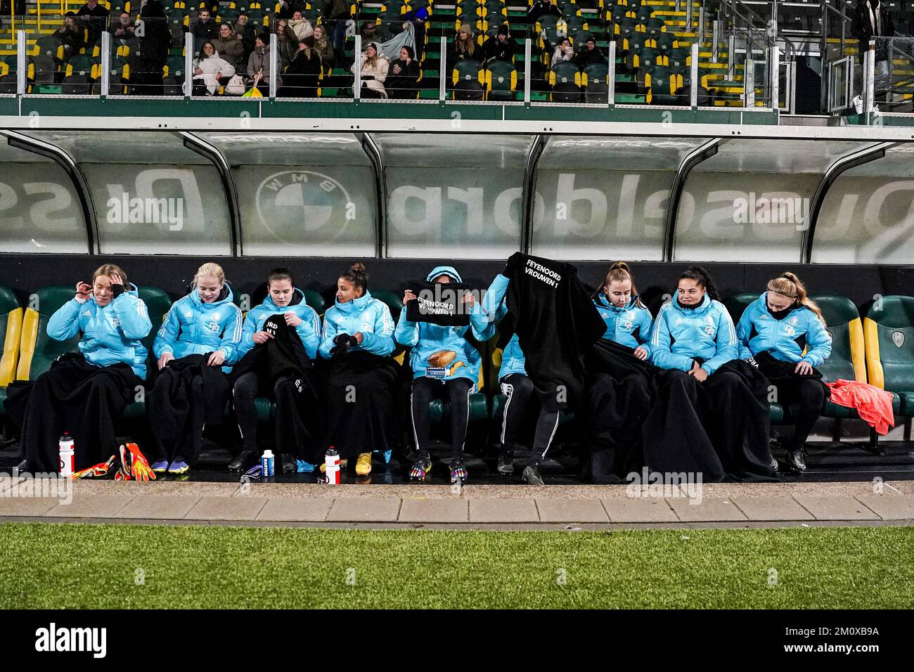 Den Haag - Players on the bench during the match between ADO Den Haag ...