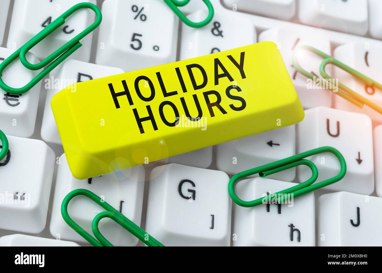 Inspiration showing sign Holiday Hours. Business concept bonus payment ...