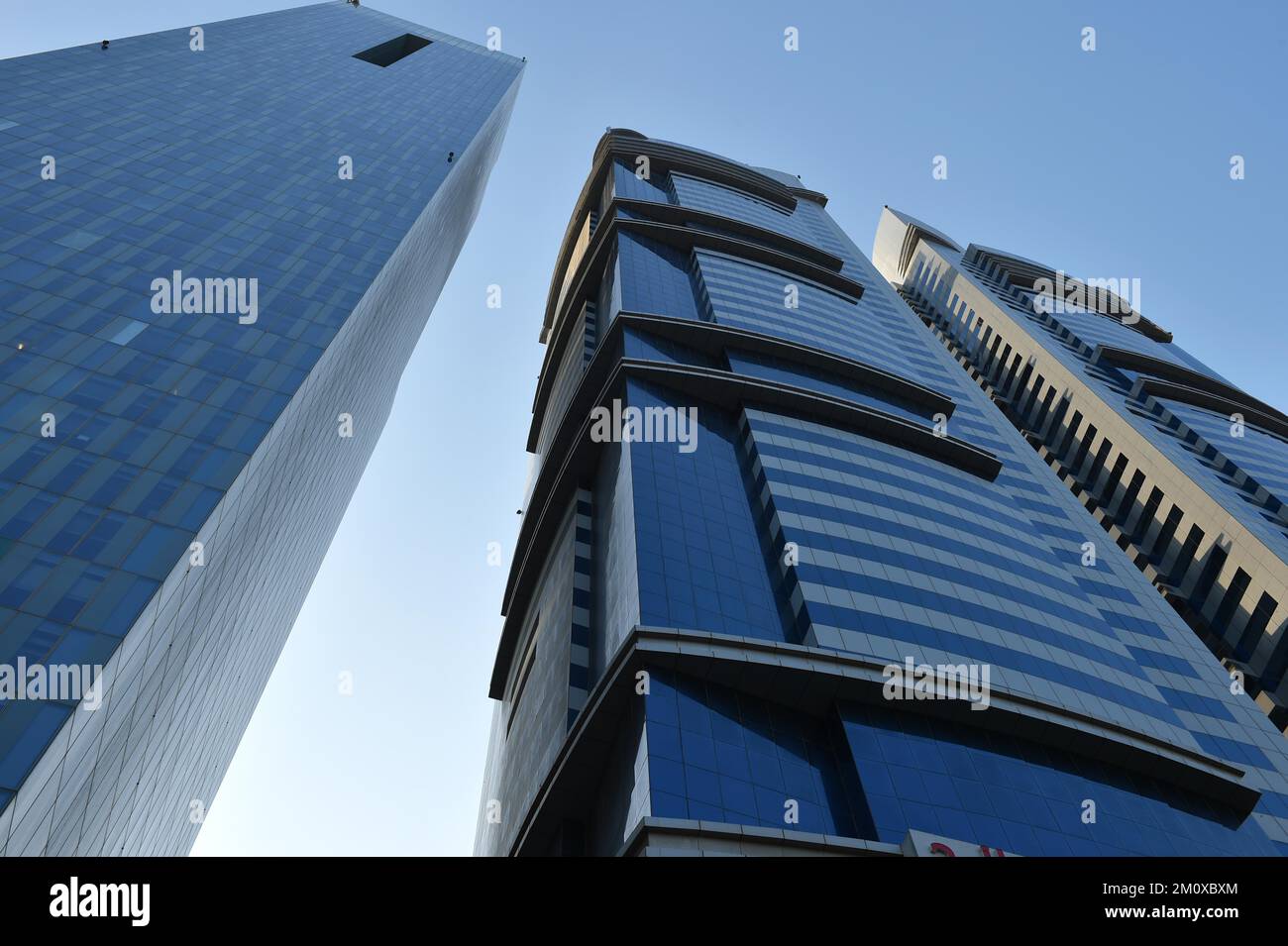 Dubai, high-rise buildings on Sheikh Zannad Road, United Arab Emirates ...