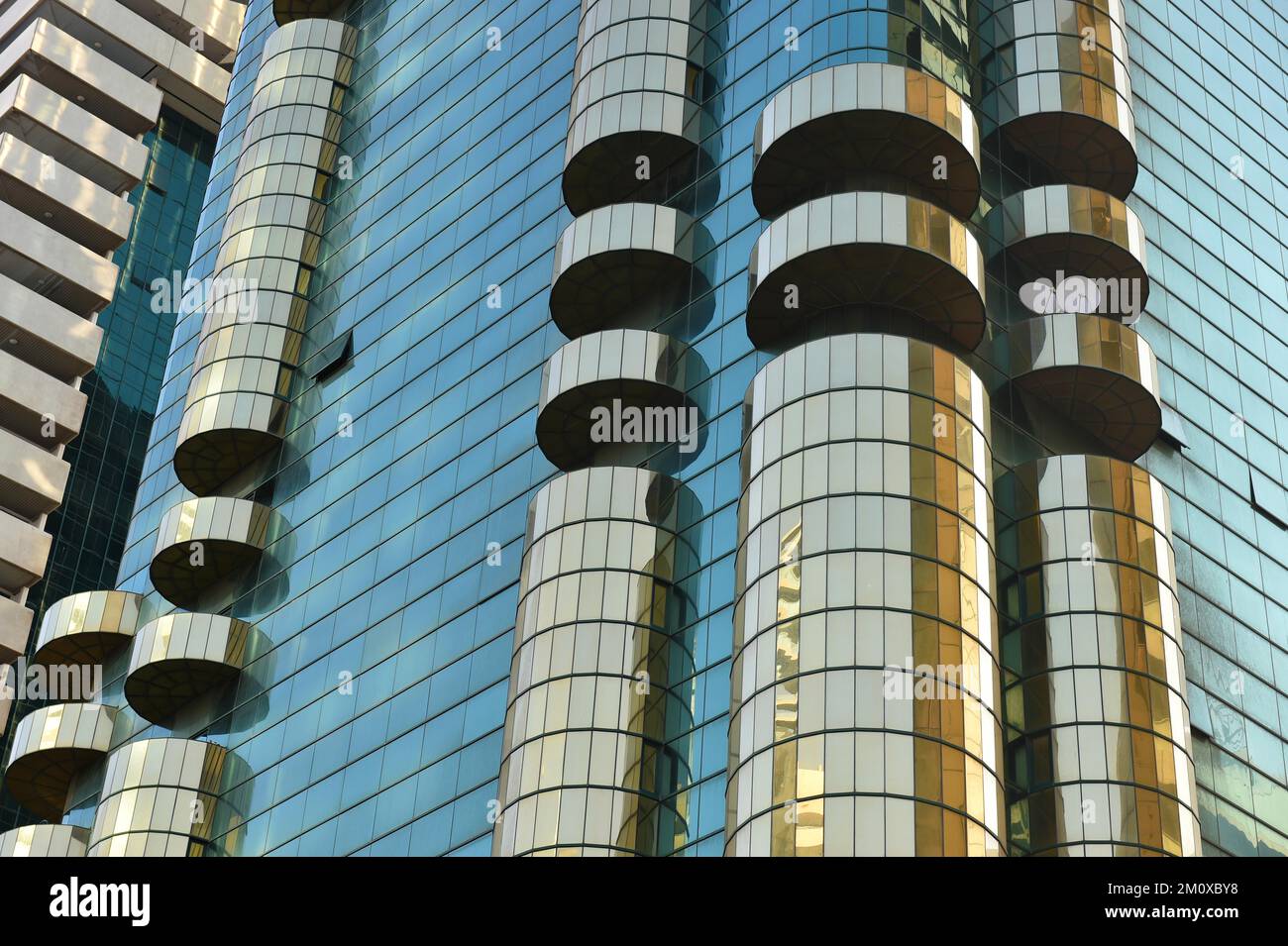 Dubai, high-rise building on Sheikh Zannad Road, United Arab Emirates ...