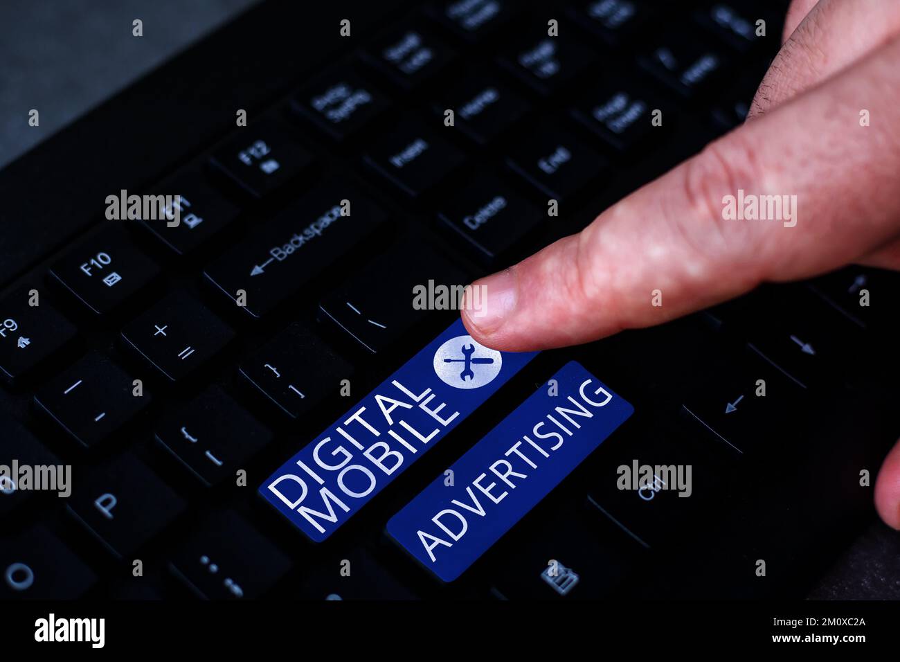 Text sign showing Digital Mobile Advertising, Concept meaning digitized ...