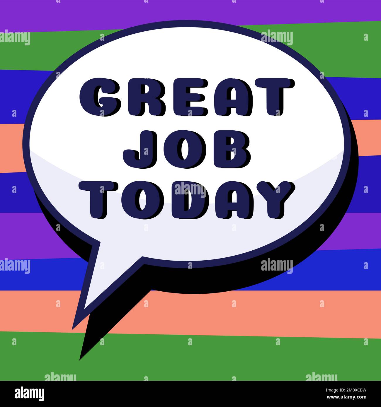 Text showing inspiration Great Job Today. Word Written on used praising ...