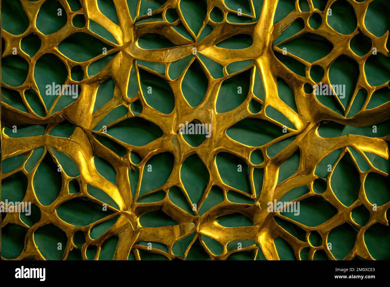 Golden, geometric textures in gold and green or jade or jasper, pieces ...