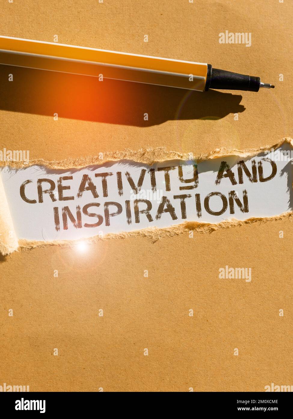 Conceptual display Creativity And Inspiration. Business concept the ...