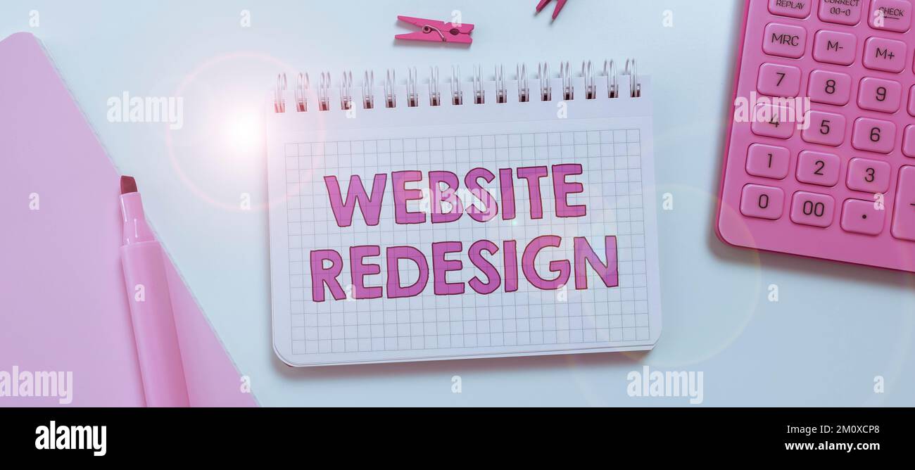 Text showing inspiration Website Redesign, Concept meaning modernize ...