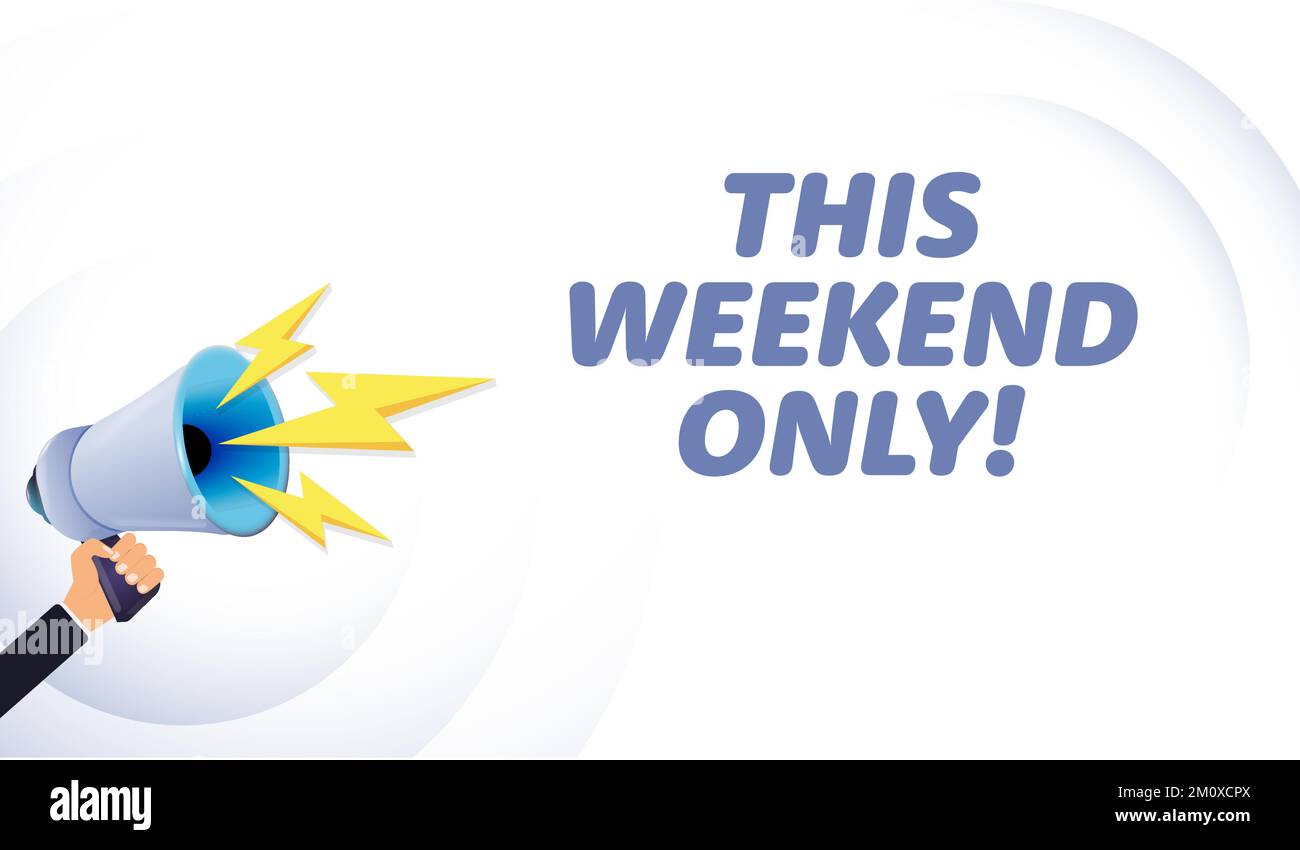 Hand hold megaphone. This weekend only, realistic 3d megaphone ...