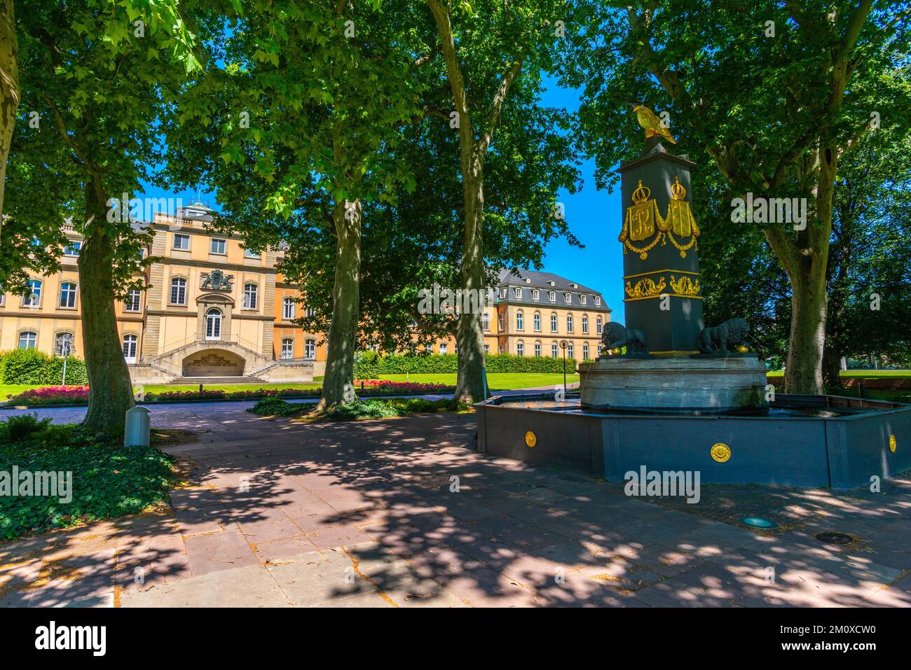 Academy Garden, Upper Palace Garden, Stuttgart, city centre, New Palace ...