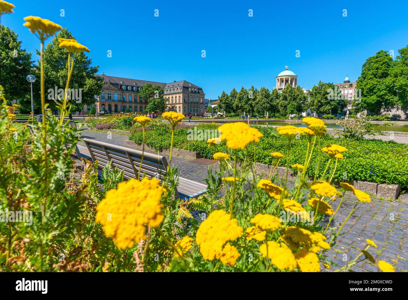 Upper Palace Garden, Stuttgart, city centre, New Palace, state ...