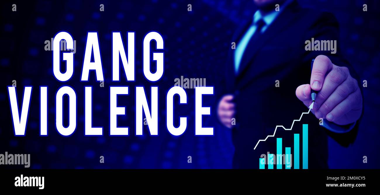 Conceptual display Gang Violence. Business concept infringement of the ... Conceptual display Gang Violence. Business concept infringement of the ...