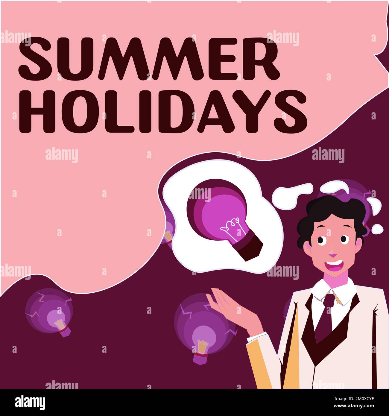 Text caption presenting Summer Holidays. Conceptual photo Vacation ...